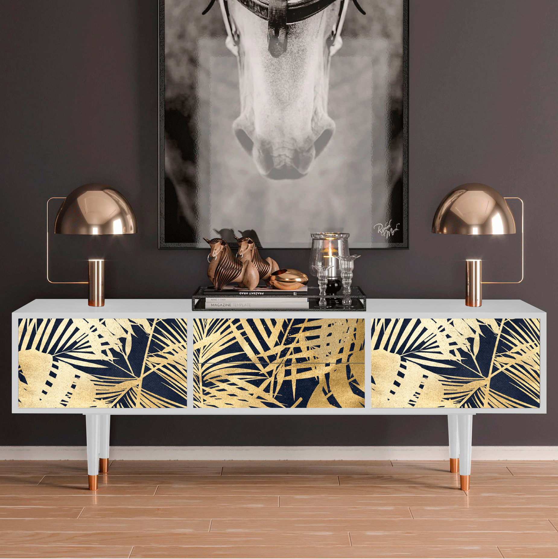 ТВ-Тумба - STORYZ - T4 Jungle Vibes, Размер - 170 x 59 x 48 см, Цвет корпуса - , Белый