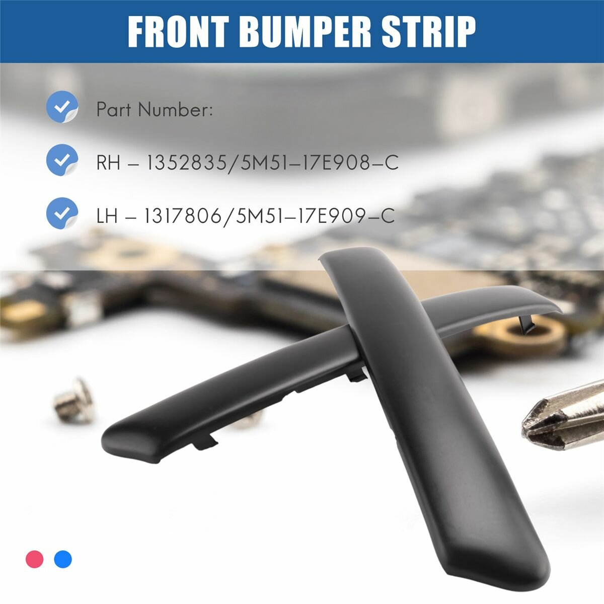 Передний бампер, фара, колпак для Ford Focus 2 MK2 2005 2006 2007, декоративная полоса для противотуманных фар 1352835 1317806