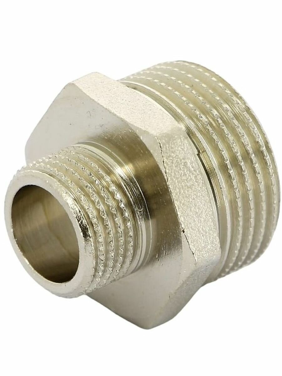 Ниппель переходной Tiemme 1"Нх1/2"Н лат. никелир, 1500205(1552N000604)