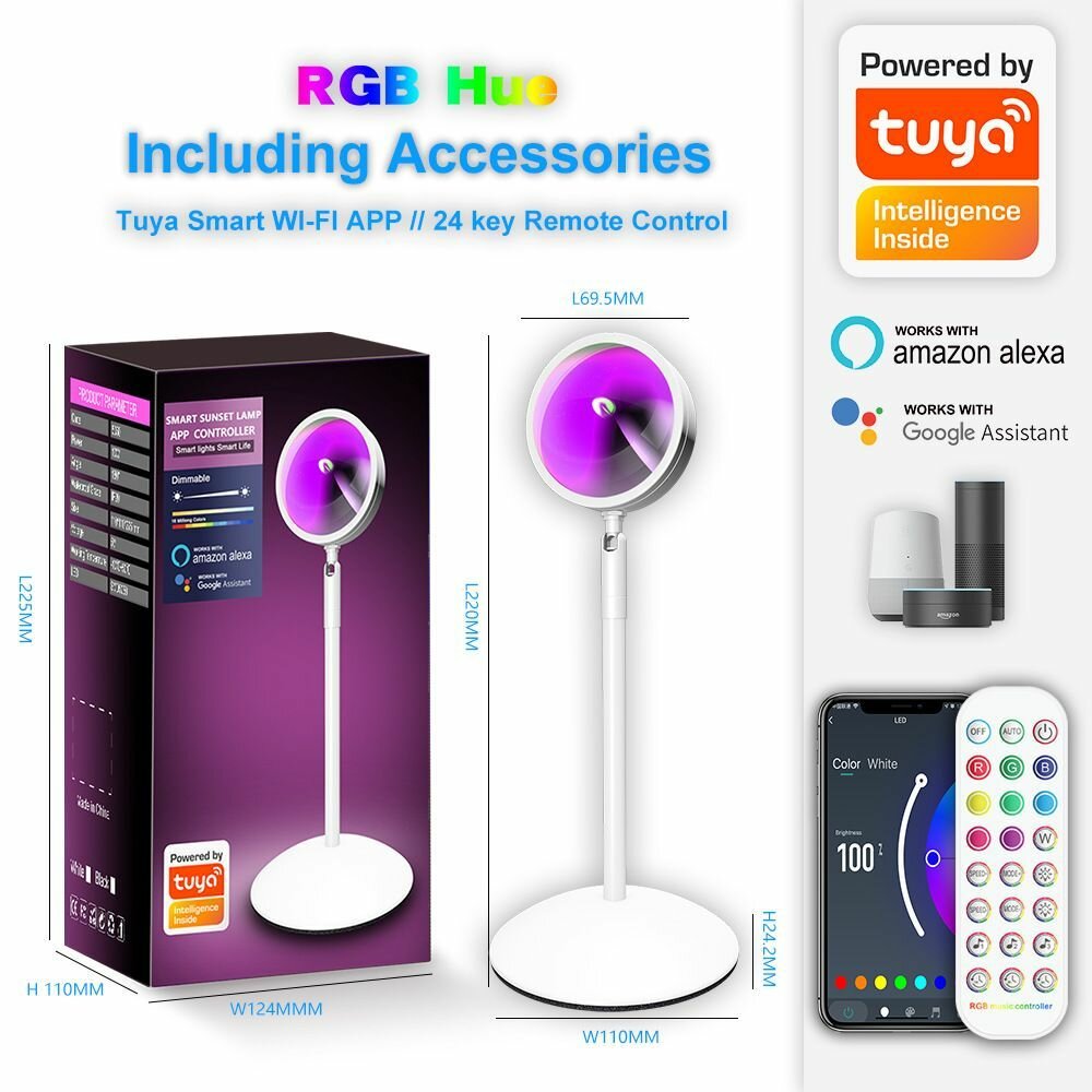 Умная светодиодная закатная лампа, 16 меняющихся цветов, с управлением через приложение через Bluetooth, для сетевого вещания, спальни, домашнего декора, радужная лампа
