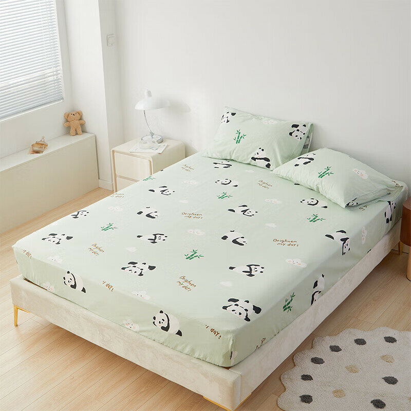 Duoxiai Cotton Bed Sheet, Single Piece, Pure Cotton, Fully Enclosed, Non-Slip Bed Cover, Mattress Protector, Dust Cover, 1.8x2 Meters
