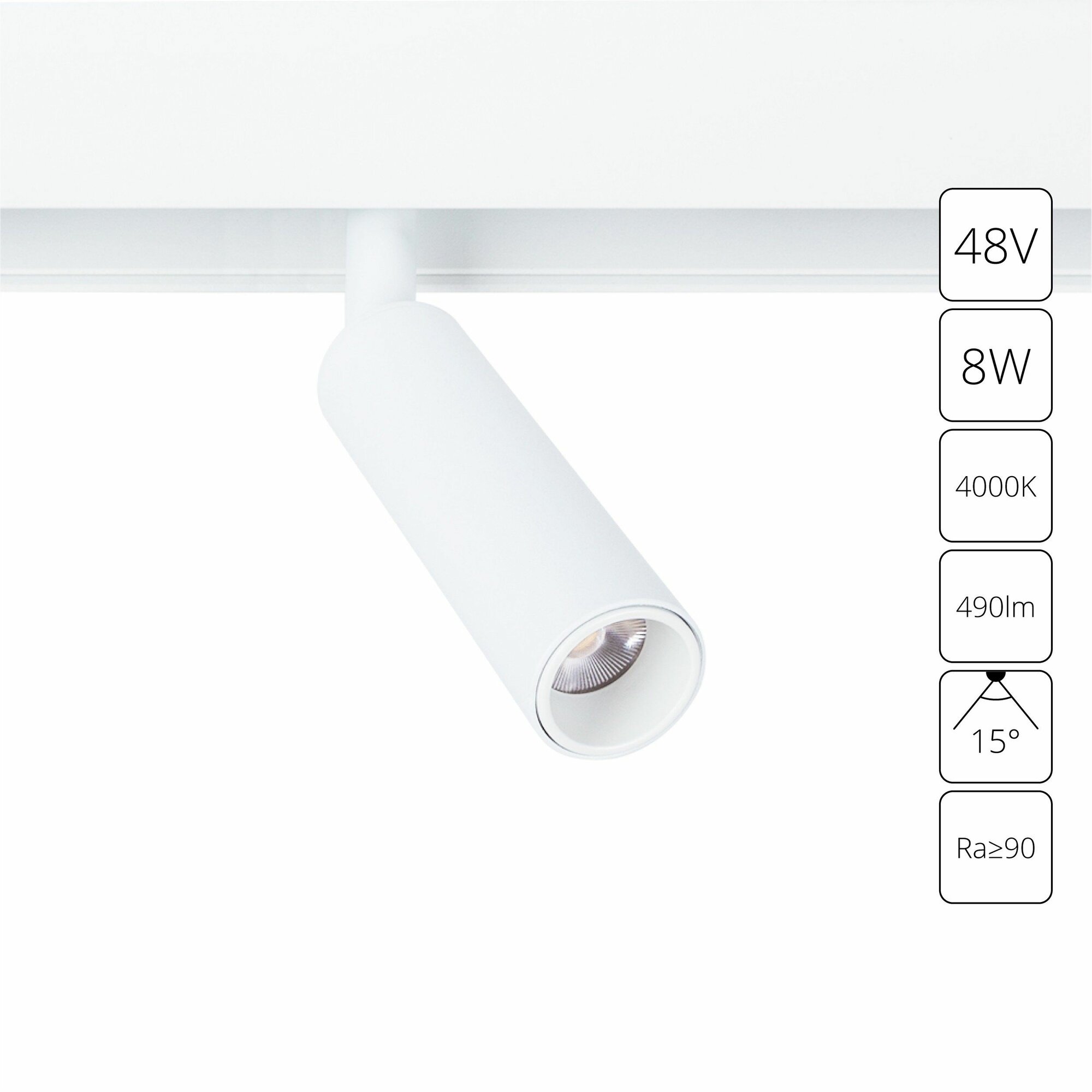 Магнитный трековый светильник Arte Lamp Linea W23xL127xH180 мм LED, цвет черный, арт. A4660PL-1WH
