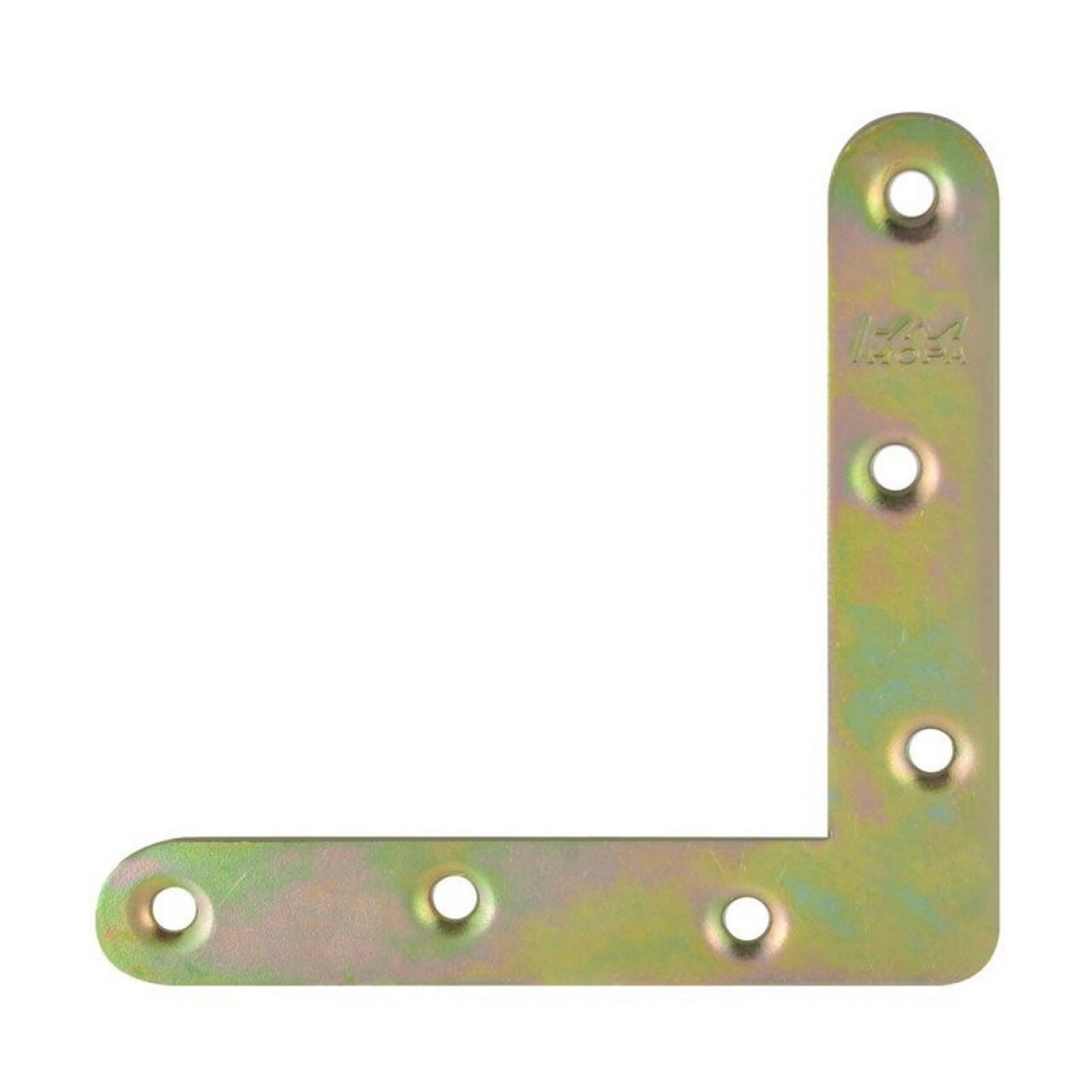 ЦинкУголок плоский №2 80х80 мм из цинка для конструкций, монтажа и крепежа