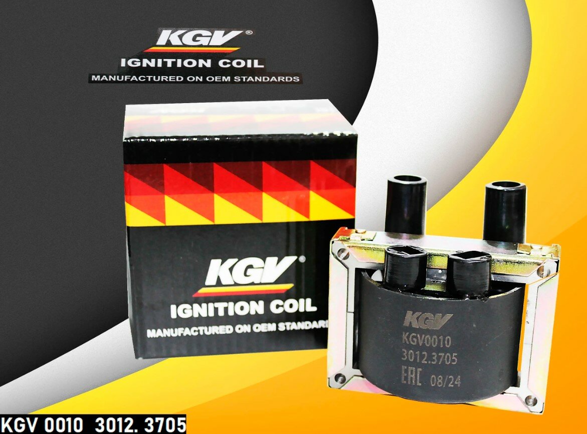 Катушка зажигания для а/м Ока, ГАЗ, УАЗ 406 дв. "KGV" KGV KGV 0010 | цена за 1 шт