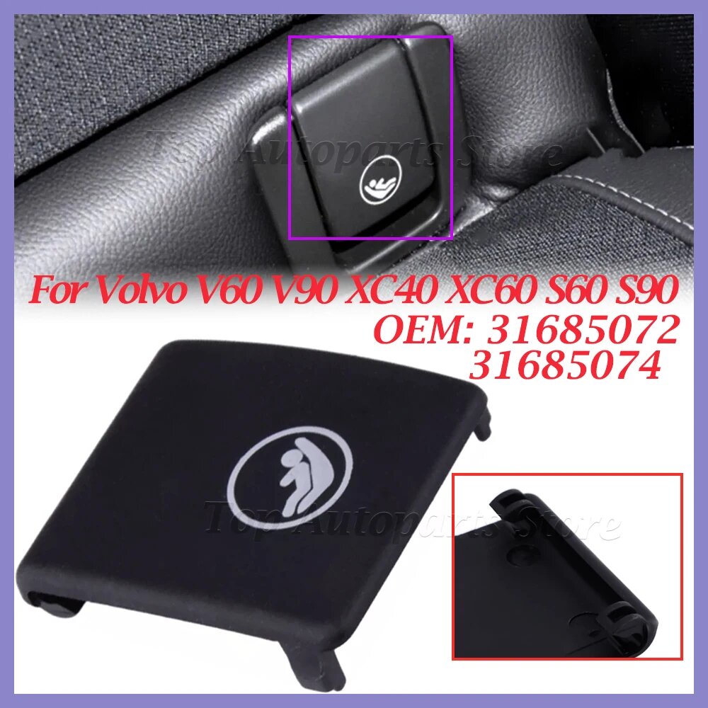 31685072 31685074 Крышка крепления заднего детского сиденья Isofix для Volvo V60 XC40 XC60 S90, крючок заднего сиденья ISOFIX, чехол для детского удержания