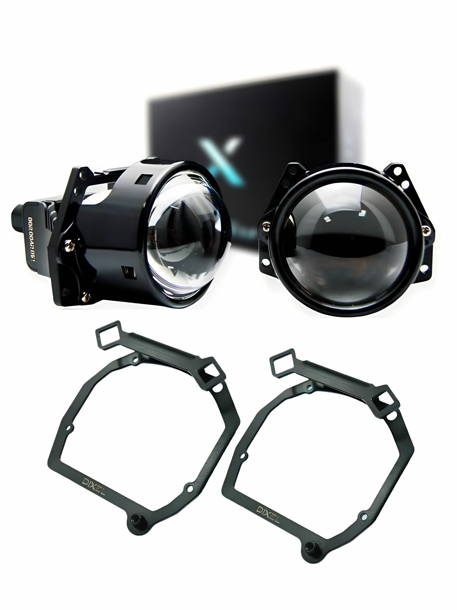 Билед линзы для Kia Ceed 3 2018-2021 / с переходными рамками / светодиодные 5000k Led комплект 2шт