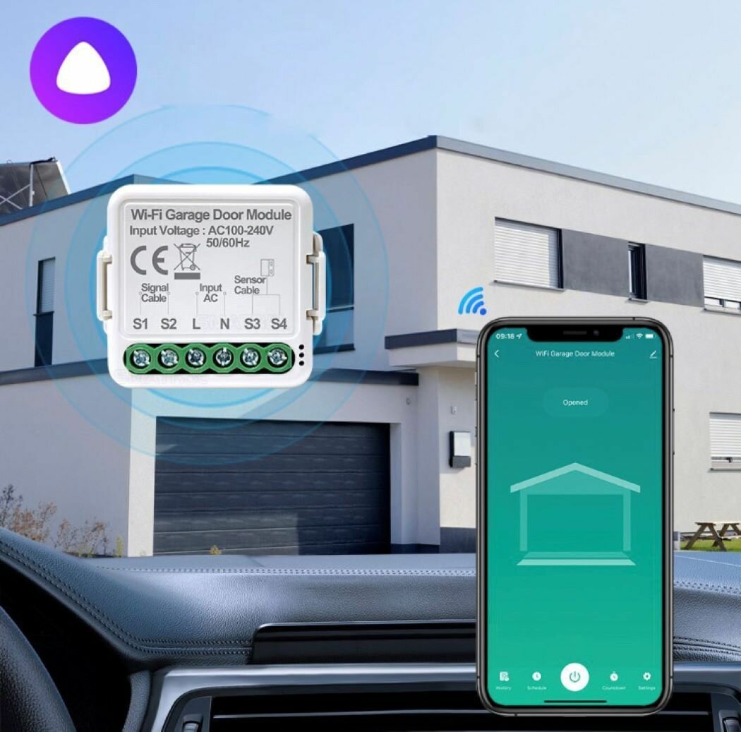 Умное реле для ворот автоматика Wi-Fi Контроллер гаражных ворот