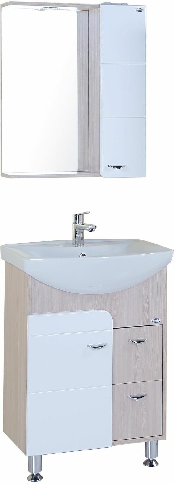 Мебель для ванной Onika Стиль 60.13 белая/ясень шимо светлый