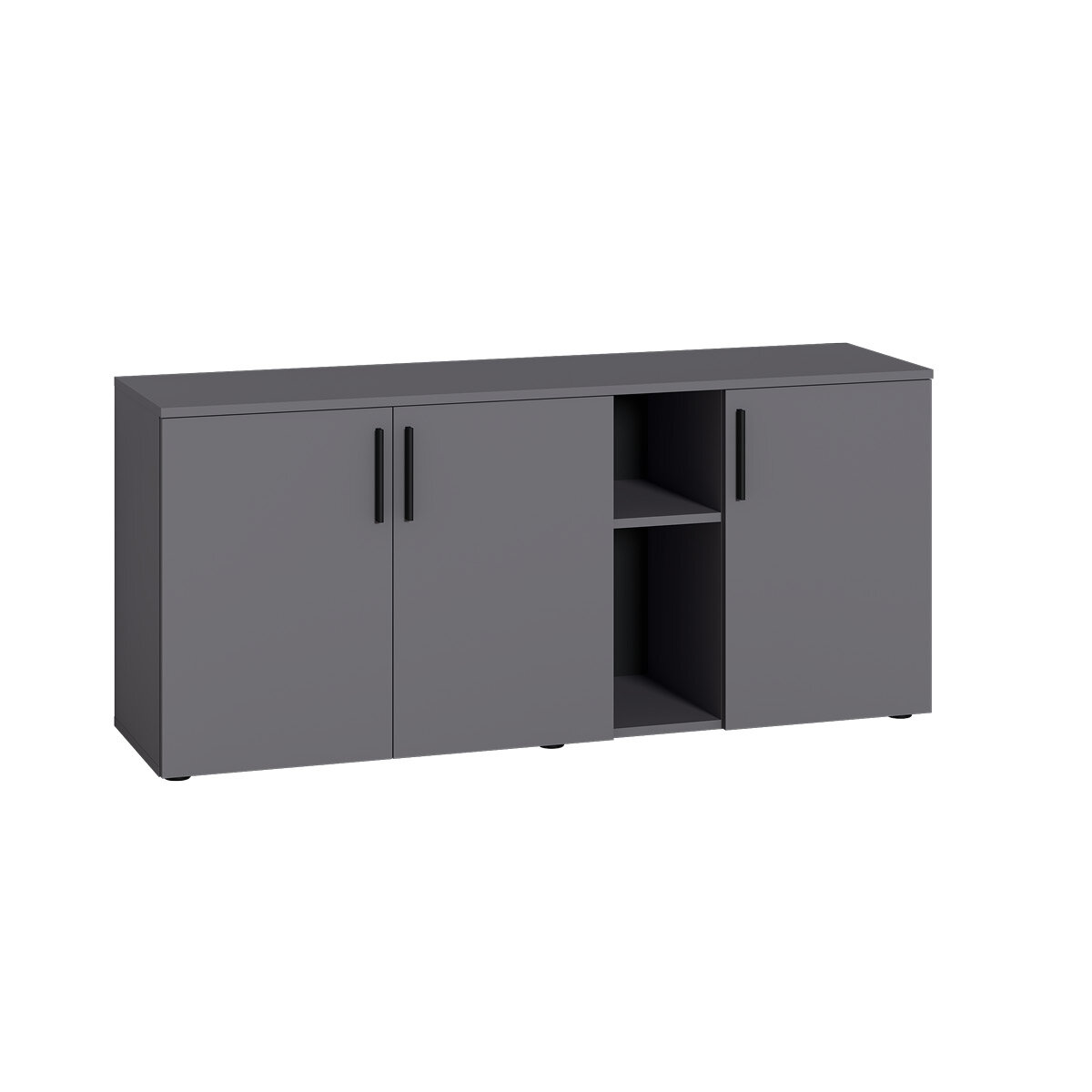 Тумба под ТВ Mobi Эйр 16.55 Серый Графит Размеры: Высота 627мм Глубина 383мм Ширина 1400мм