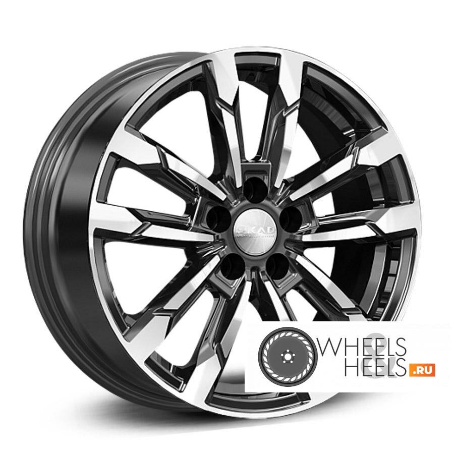 Диск автомобильный литой Скад Кения 16x6.5 5x100 et38 dia57.1 Черный с полированной лицевой поверхностью