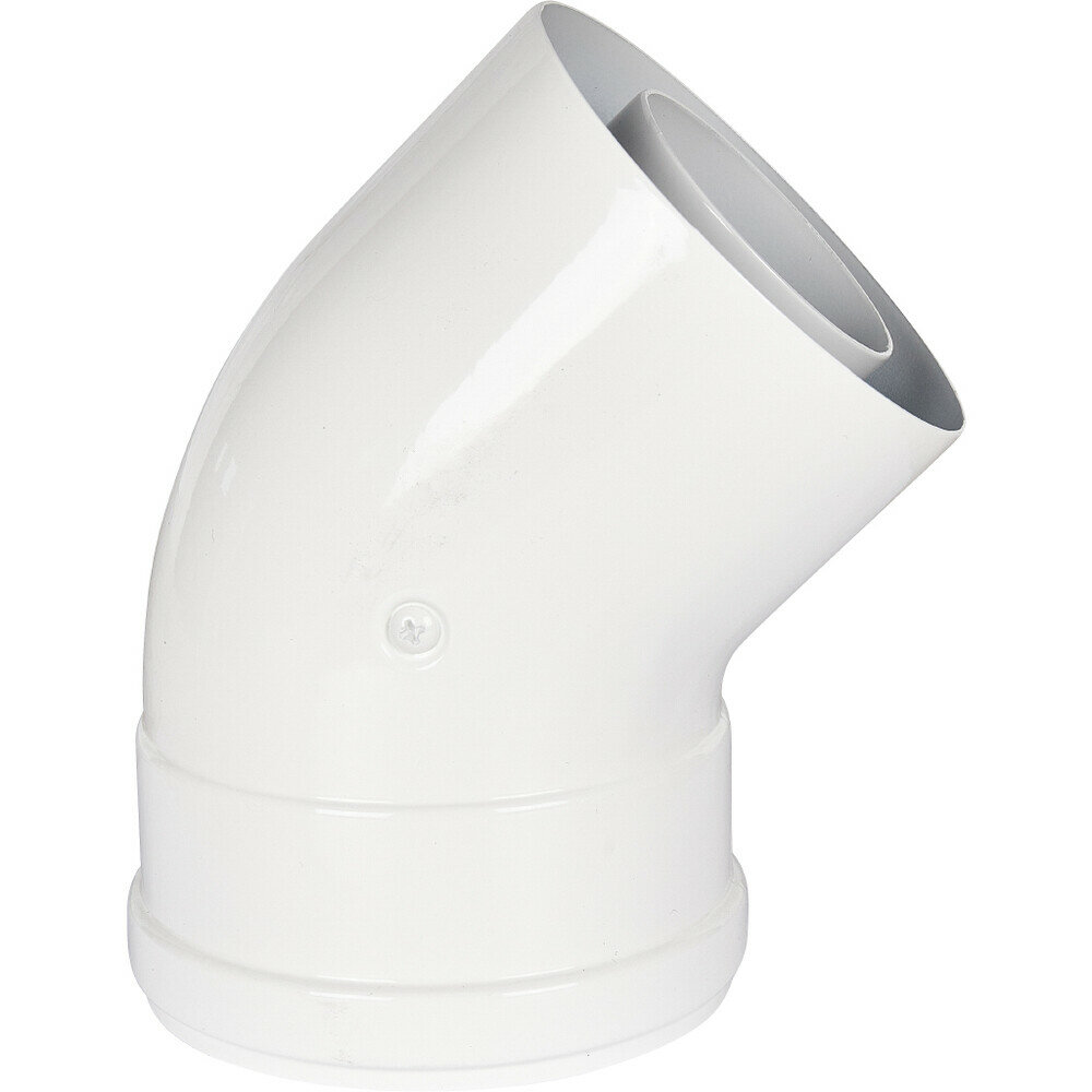 Отвод коаксиальный Rommer d60/100 мм 45° комплект