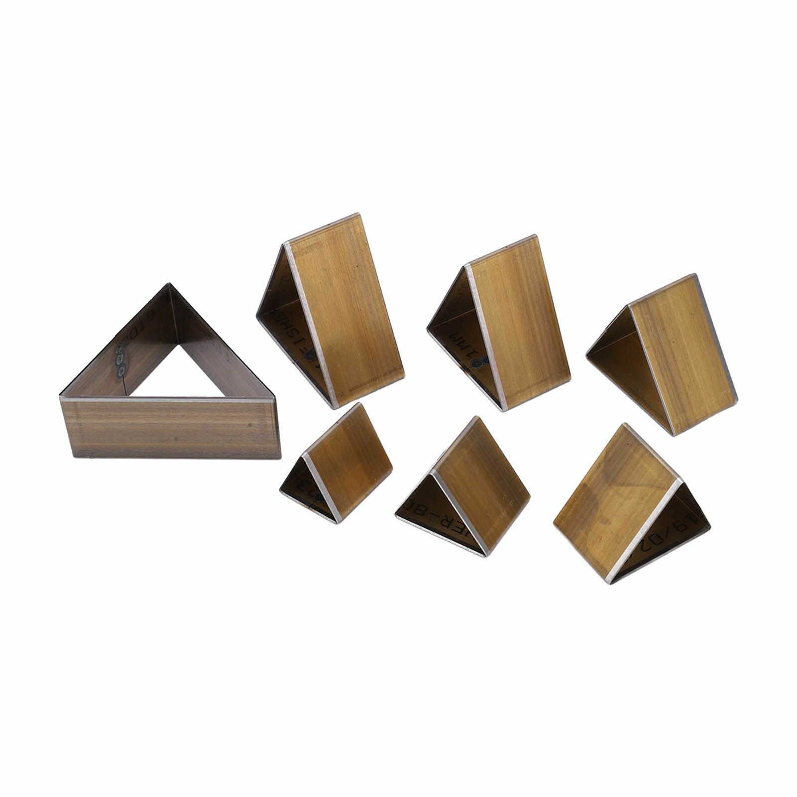 7 шт, резак для кожи, полые формы для штамповки, треугольные разные размеры, форма для резки кожи сделай сам , для дома, поделок своими руками