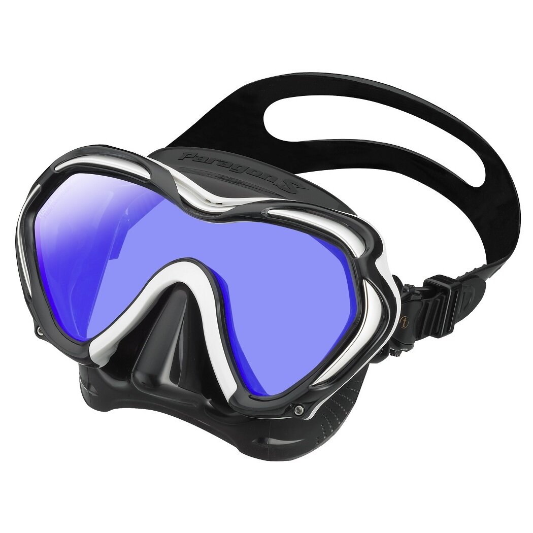 Маска для дайвинга TUSA M1007 Paragon S с антибликовым и UV покрытием, черно-белая