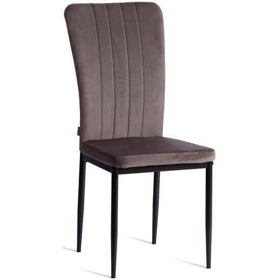 Комплект стульев Tetchair VERTER 2 шт. металл, флок / тёмно-серый, черный