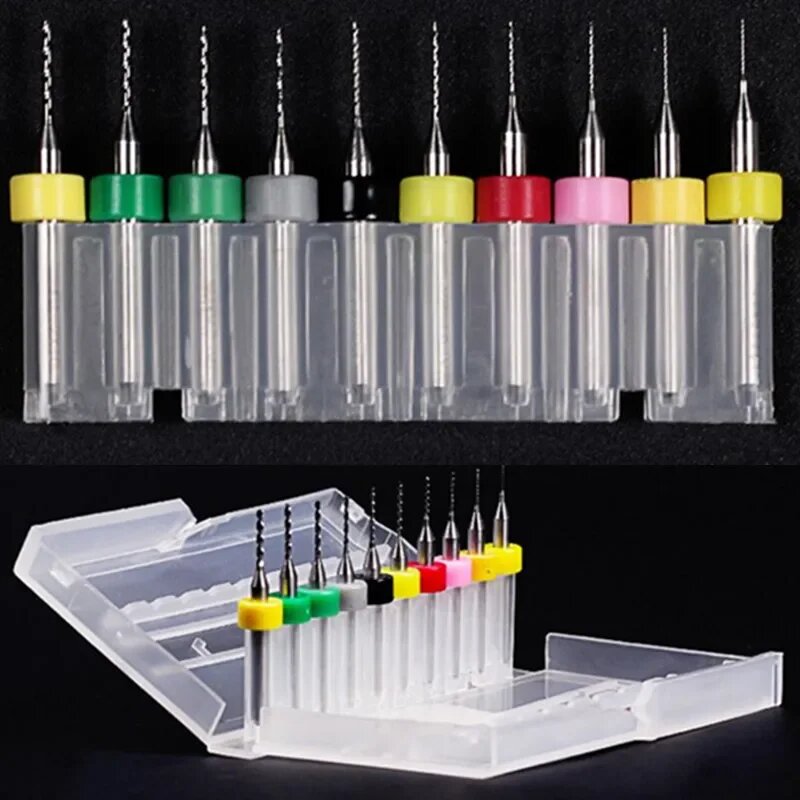 2 шт. фреза с ЧПУ, сверла для печатных плат, концевая фреза, гравировальные фрезы, хвостовик 3,175 мм, фреза с ЧПУ, фреза из карбида вольфрама, инструмент 3.175x1.0mm