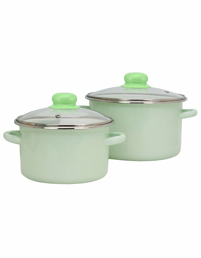 Набор кастрюль Эмаль Мохито, эмалированные, 2 и 3 л