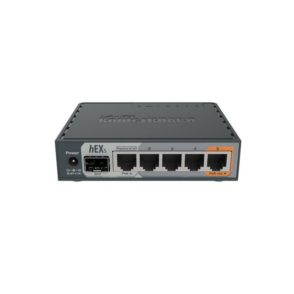 Маршрутизатор MIKROTIK hEX S (1x1000Mbs WAN, 4x1000Mbs LAN, 1x1000Mbs SFP, USB) (RB760iGS)