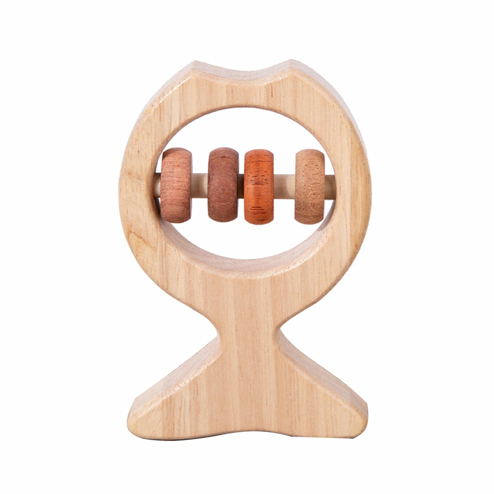 Деревянный грызунок из бука с ручкой для детей