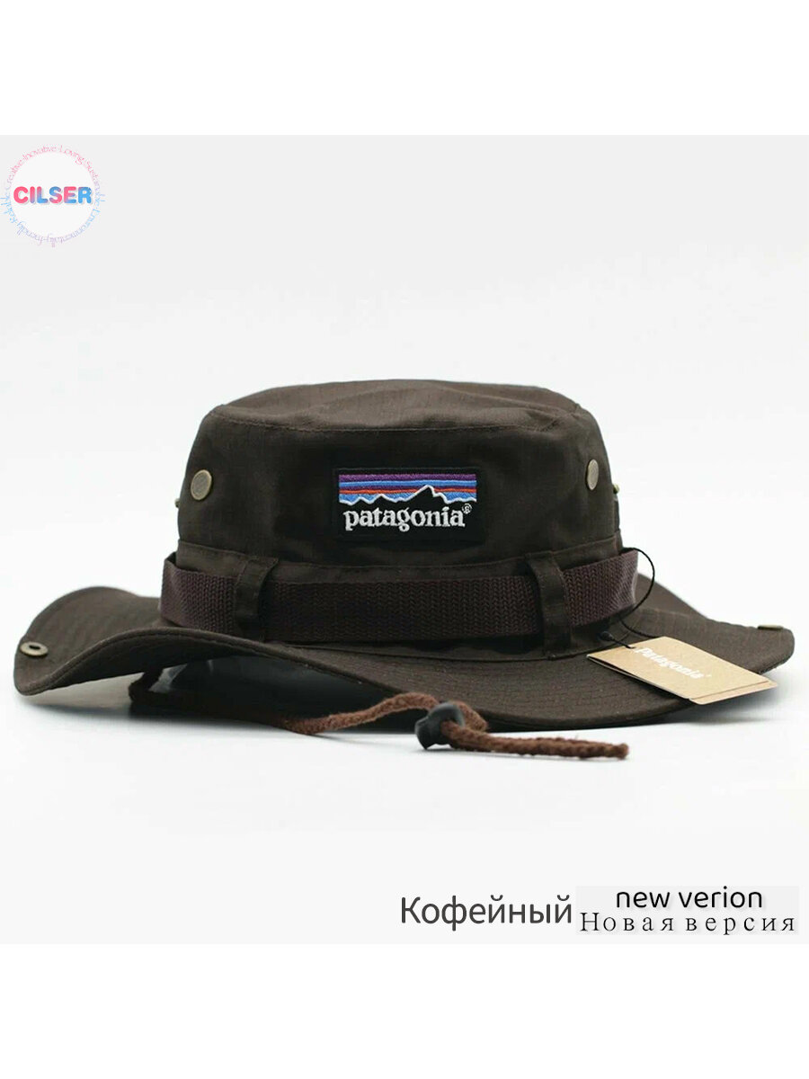 Панама для рыбалки и охоты patagoniaA, 100% хлопка, унисекс, водонепроницаемая, на любой сезон, Кофейный