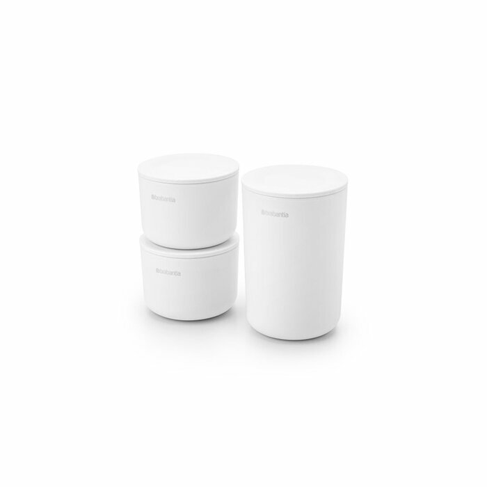 Контейнер с крышкой Brabantia "ReNew" 3шт белый 281327