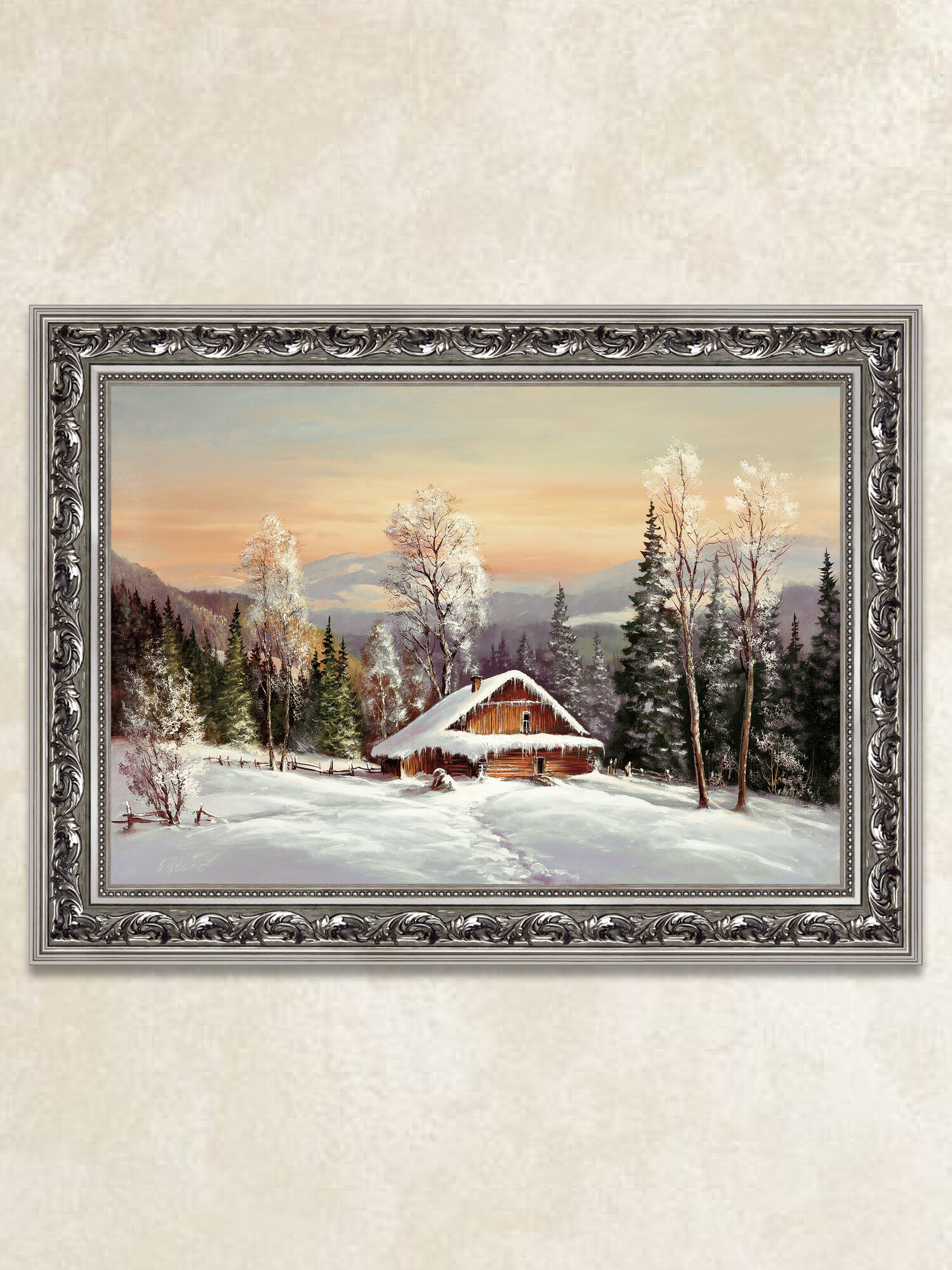 Картина на стену для интерьера Декарт настенный декор панно в раме багете в гостиную ванную детскую для офиса лофт пейзаж абстракция