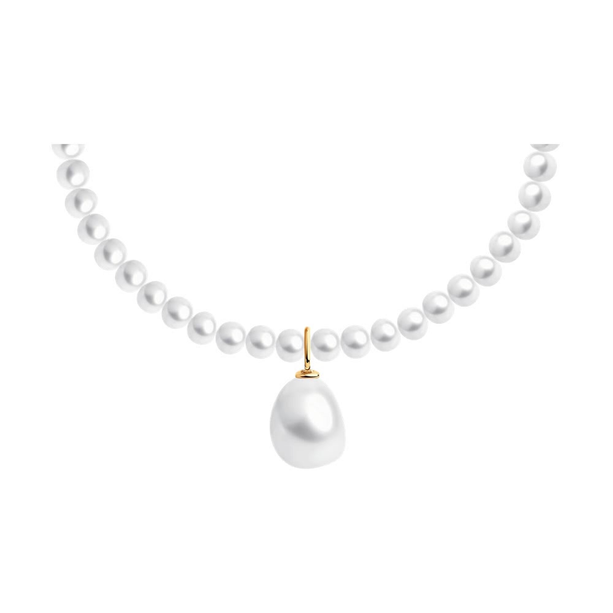 Колье, красное золото, 585 проба, жемчуг