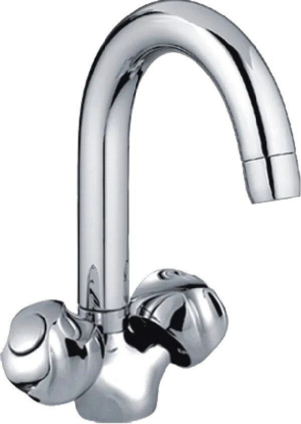 Смеситель Ledeme H26 L1126 хром, глянцевый, кран для ванной в раковину, из латуни, с поворотным изливом