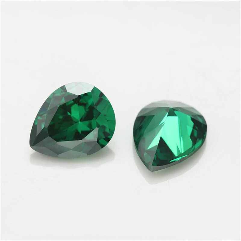 Фианиты 5A 10 шт. в форме груши 2x3-13x18 мм, белый, красный, зеленый, розовый, фиолетовый, черный цвет, свободные фианиты для ювелирных изделий