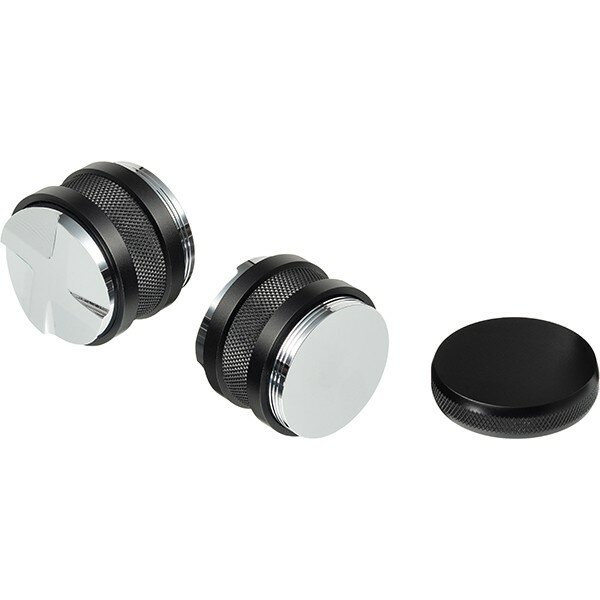 Пуш-темпер для кофе и разравниватель, нержавеющая сталь, алюминий, 58 мм, серебристый (Doppio)