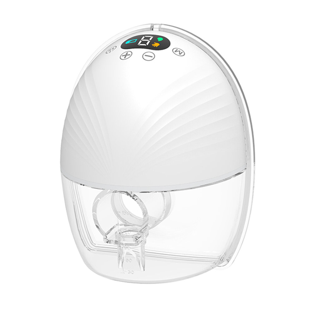 Переносимая носевая электромясник для кормления грудью 3 режима 9 уровней всасывания экран LED кнопка сенсорного управления низкий шум с сборщиком молока 150 мл силиконовая грудная защита 24 мм белый цвет