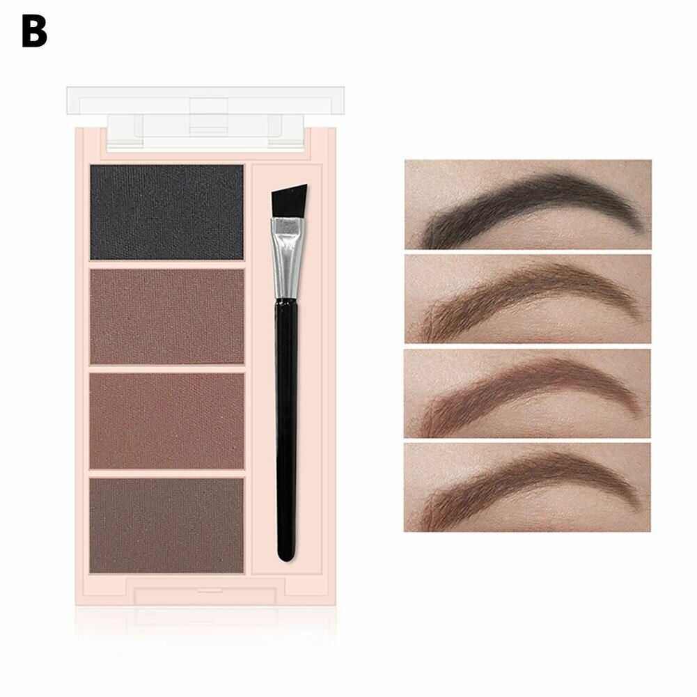 1 шт. 4-цветная пудра для бровей, стойкая, устойчивая к поту