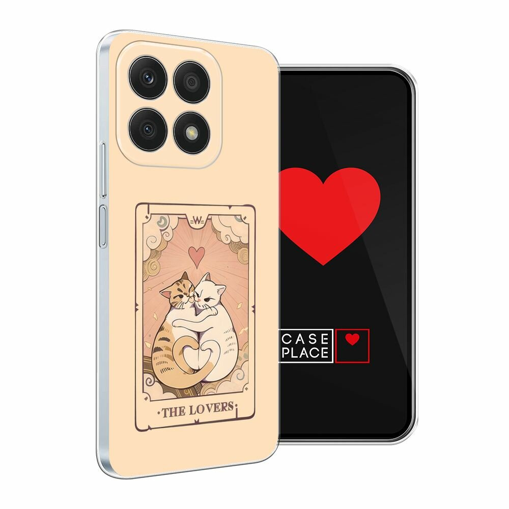 Чехол на Honor X8A / Хонор X8A с принтом "The lovers cats 1 - 14 февраля" — фото 1