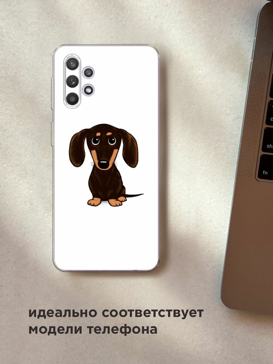 Чехол на Samsung Galaxy A32 / Самсунг Галакси А32 с принтом "Маленькая такса" — фото 1