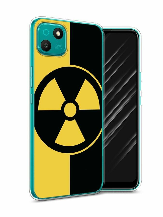 Чехол на Wiko T10 / Вико Т10 с принтом "Эмблема черно-желтая"