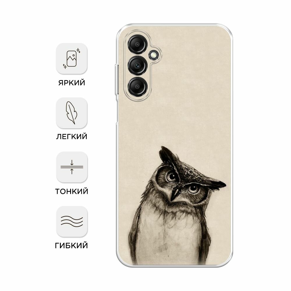 Силиконовый чехол на Samsung Galaxy A15 / Самсунг А15 с принтом "Сова" — фото 1