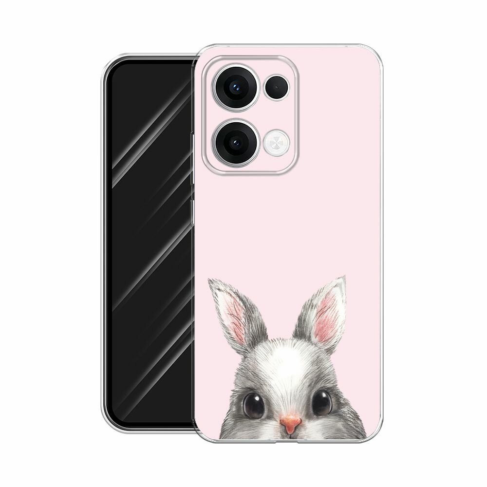 Чехол на Oppo Reno 13 / Оппо Рено 13 с принтом "Карандашный кролик 1 - 8 марта" — фото 1