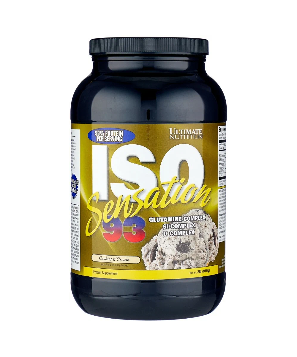 Ultimate ISO Sensation 2 lbs (Cookies N Cream), Изолят сывороточного протеина, 910 грамм (Печенье-крем)