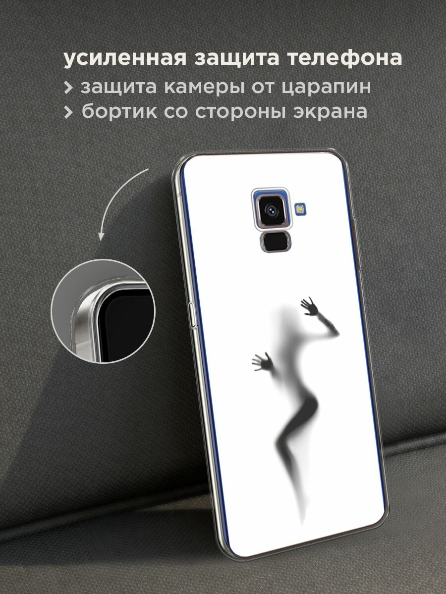 Чехол на Samsung Galaxy A8 2018 / Самсунг Галакси А8 2018 с принтом "Девушка в душе" — фото 1
