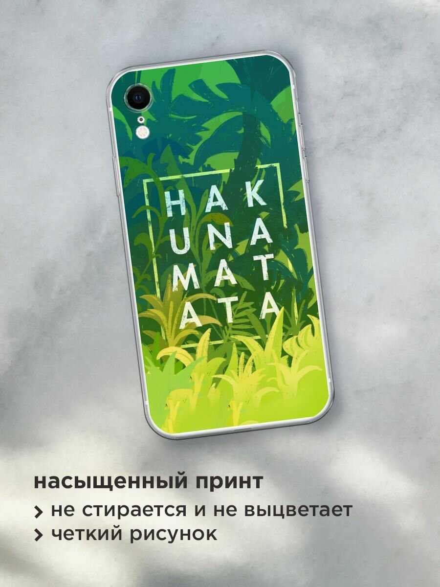 Силиконовый чехол на Apple iPhone XR / Айфон XR с принтом Акуна Матата — фото 1