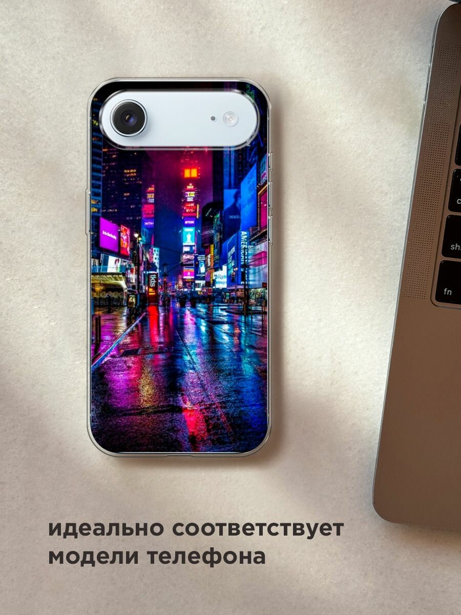 Чехол на Apple iPhone Air / Айфон Айр с принтом "Фиолетовая улица" — фото 1