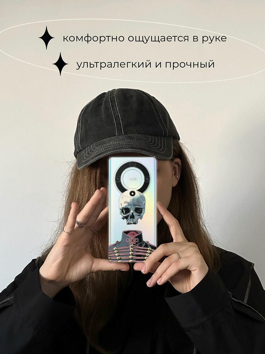 Чехол на Honor X9A / Хонор X9A с принтом "Гусар", прозрачный — фото 1