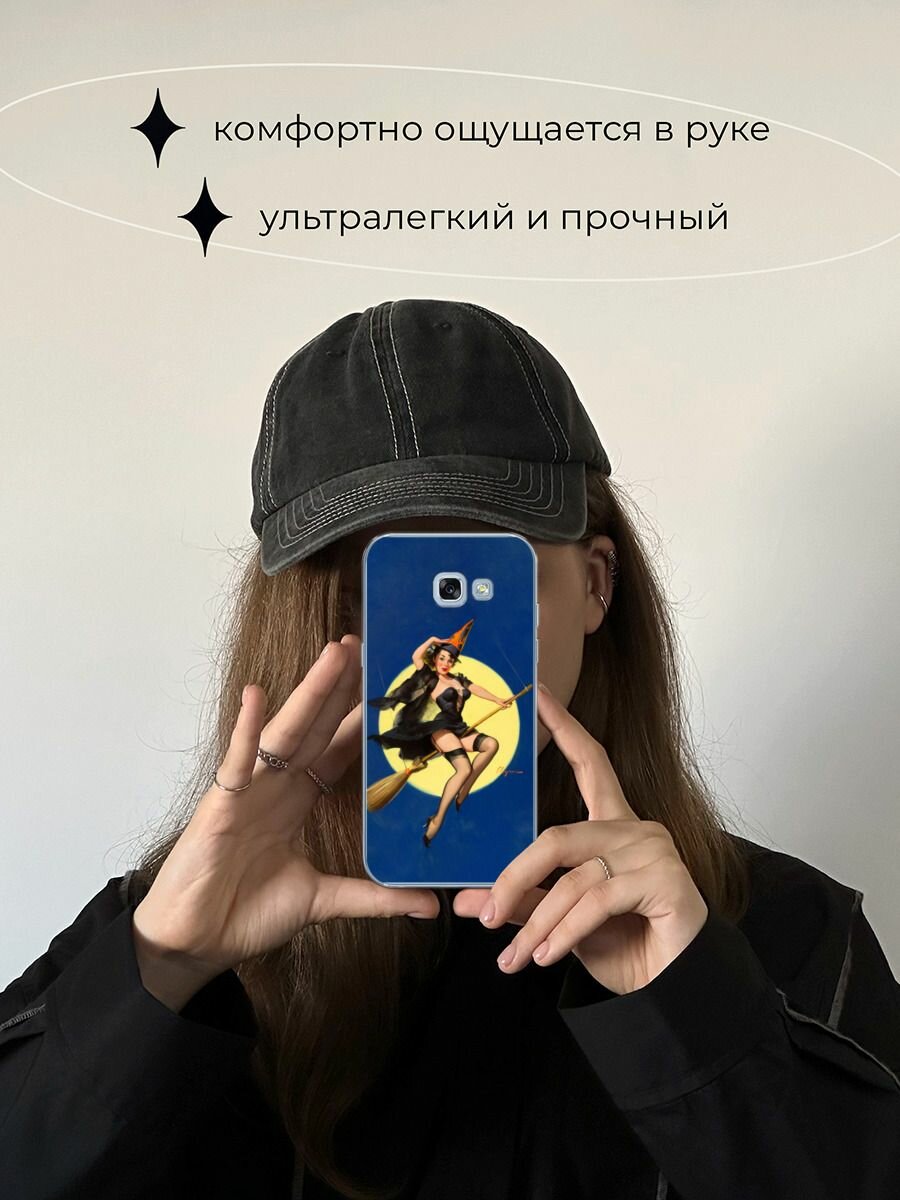 Чехол на Samsung Galaxy A5 2017 / Самсунг Галакси А5 2017 с принтом "Pin-Up Witch" — фото 1