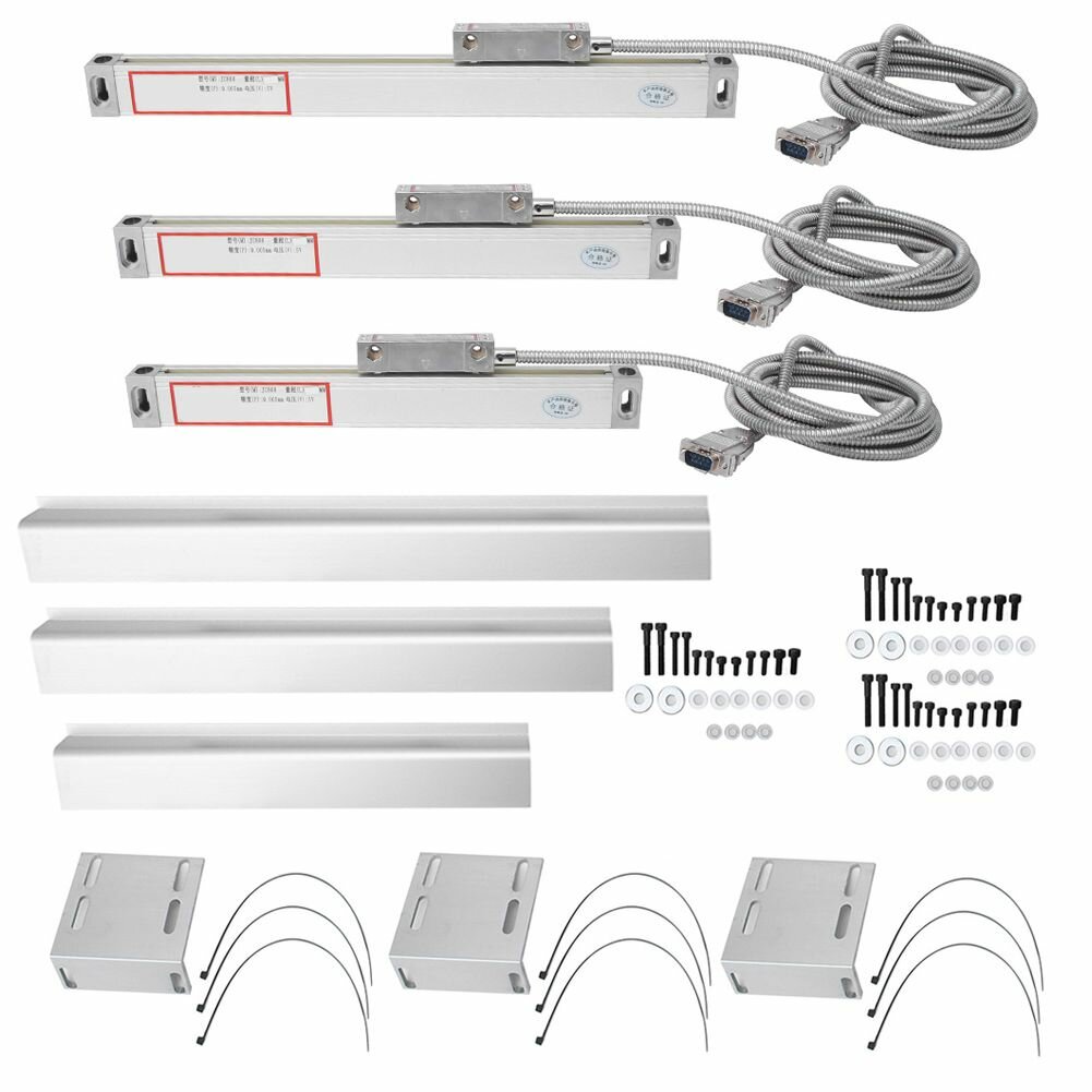 3PCS 2AE/3AE ось DRO алюминиевая линейка 50мм/100мм/450мм 100MM 450MM