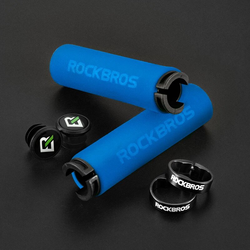 ROCKBROS Ручки на руль велосипеда, синие, BT1001BLBK
