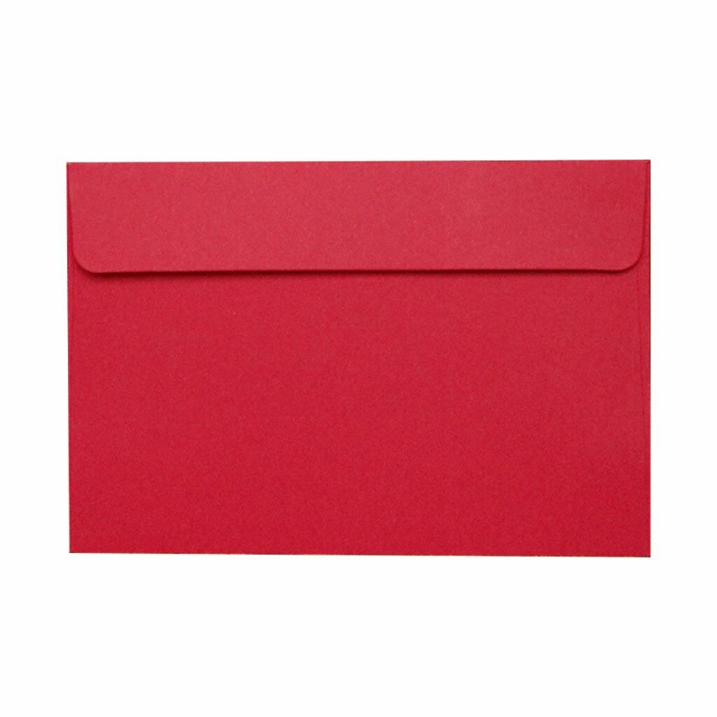 1 упаковка из 10 открыток в цветном конверте-красная