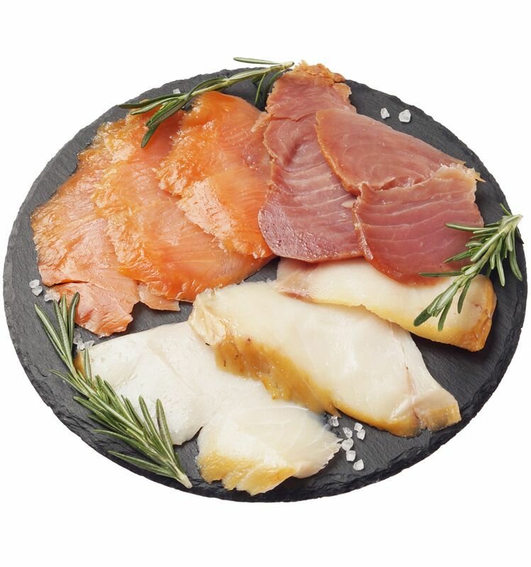 Ассорти из рыбы холодного копчения нарезка 250г