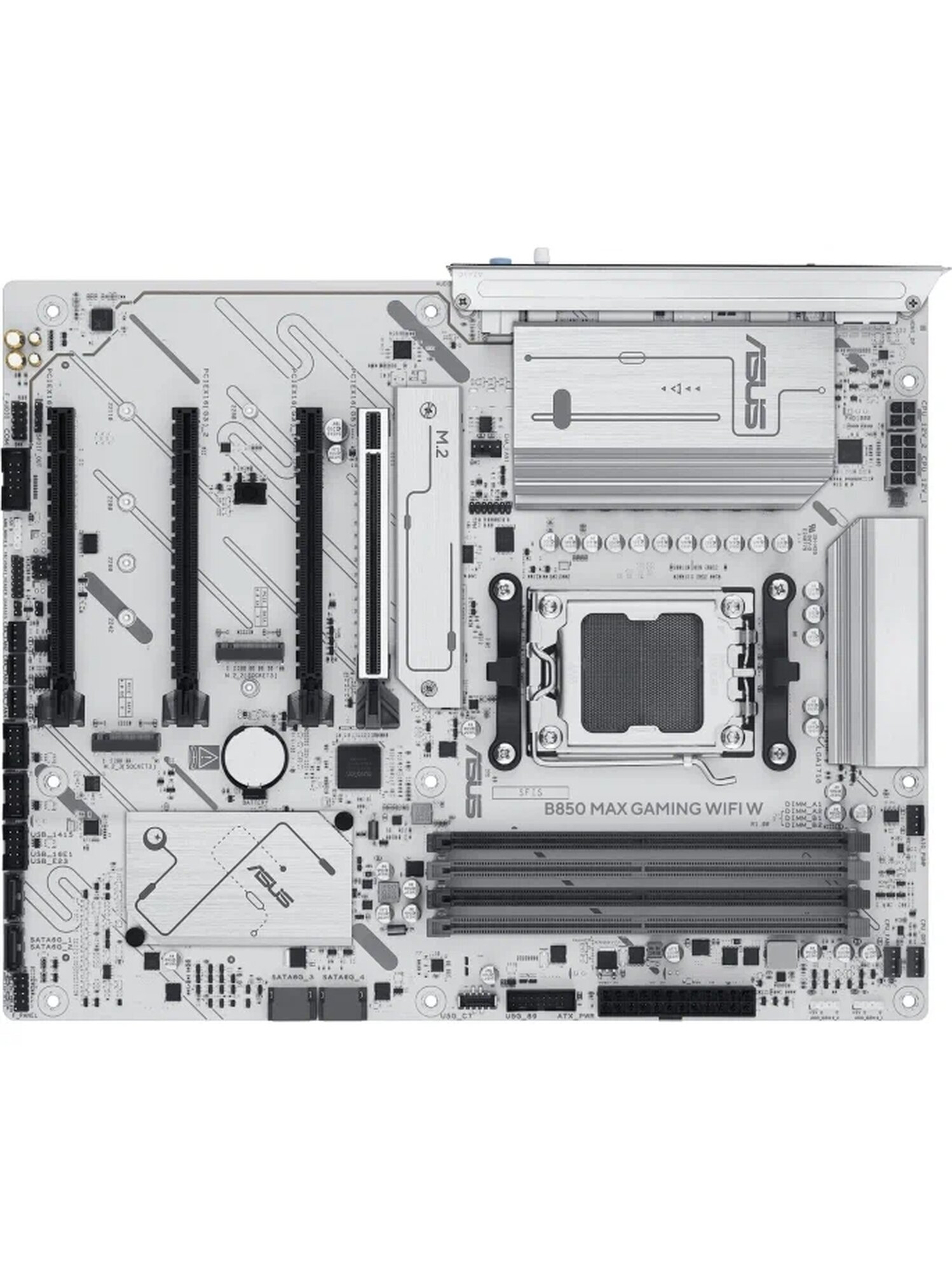 Материнская плата Asus B850 MAX GAMING WIFI W, SocketAM5, AMD B850, ATX