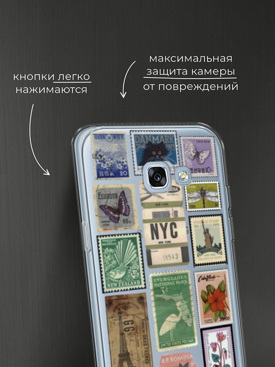 Чехол на Samsung Galaxy A5 2017 / Самсунг Галакси А5 2017 с принтом Марки — фото 1