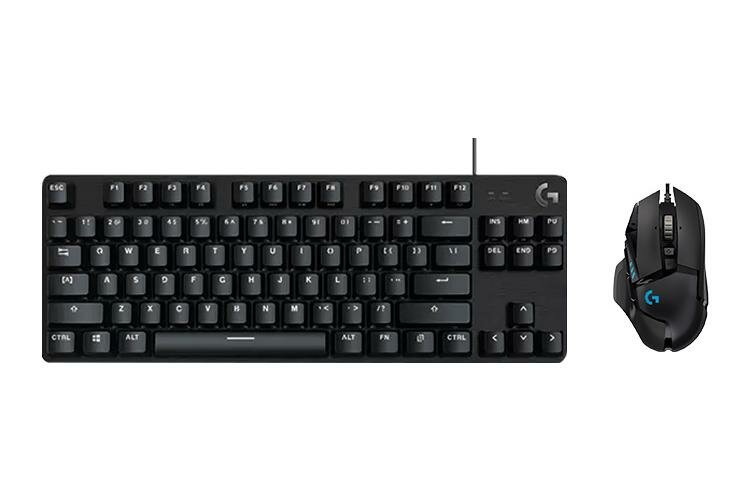 Комплект клавиатуры и мыши Logitech G502hero + G412, черный