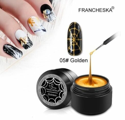 Гель-паутинка золотой Francheska Golden Spider Gel 8 мл